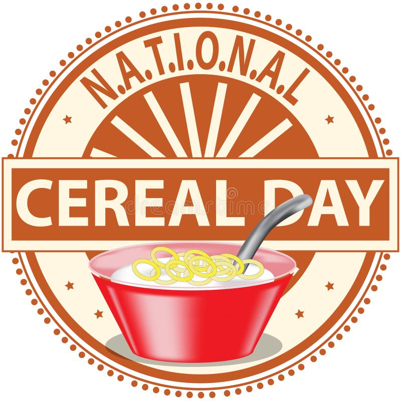 National Cereal Day Vintage Sign and Badge Vector Stock Vector ...