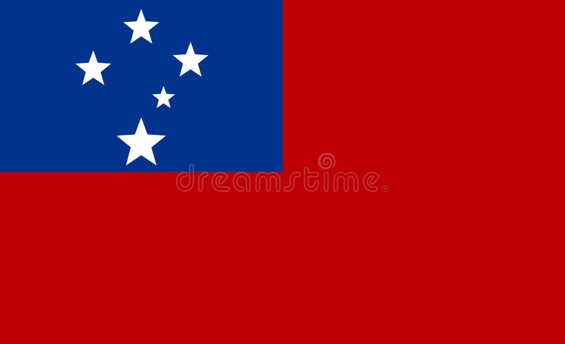 Vector and Image National Flag of Samoa. Stock Vector - Illustration of ...