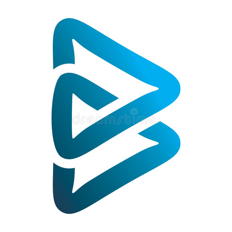 Blue Coor Triangle Combine Color Line Logo Desin Stock Vector ...