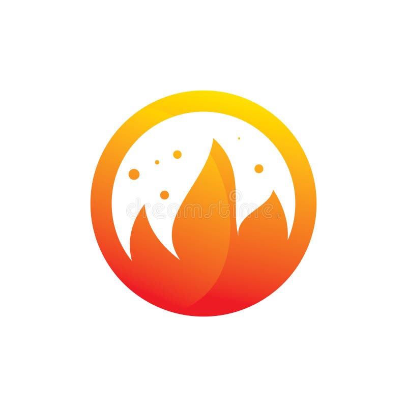 Circle Fire Flame Logo Design Stock Vector - Illustration of color ...