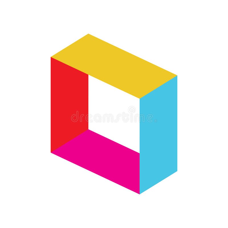 Creative Cube Box Ful Color Logo Design Stock Vector - Illustration of ...