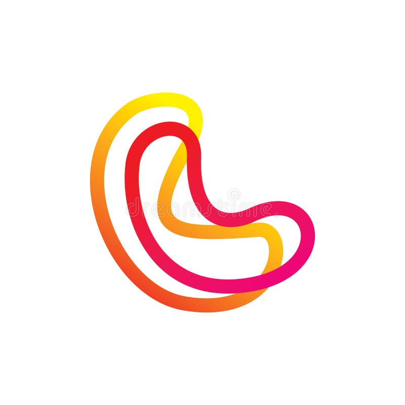 Fluid Initial L Letter Color Line Logo Design Stock Vector ...