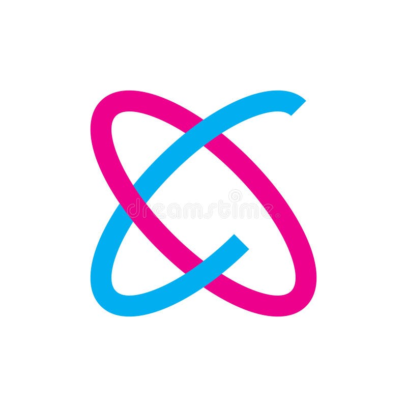 Ellips X Shape Color Chain Shape Logo Design Stock Vector ...
