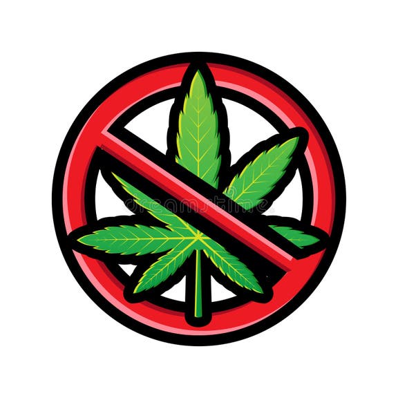 Marijuana Prohibited Sign Vector Design Stock Vector - Illustration of ...