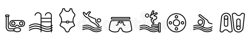 Swimming Icon in Different Style Vector Illustration Stock Vector ...
