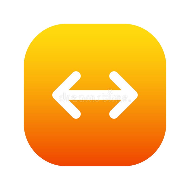 Two Direction Horizontal Arrow 1 Gradient Style Icon Stock Vector ...