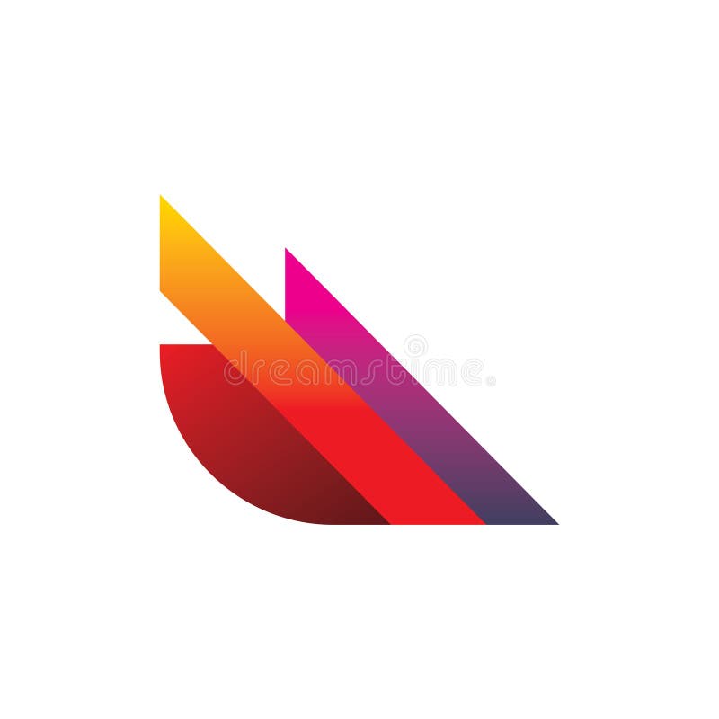 Full Color Modern Wing Shape Logo Design Stock Vector - Illustration of ...