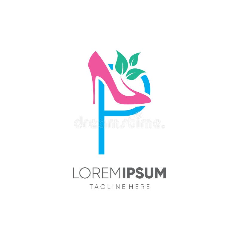 Letter P Women Shoes Heel Logo Design Vector Icon Graphic Stock Vector ...