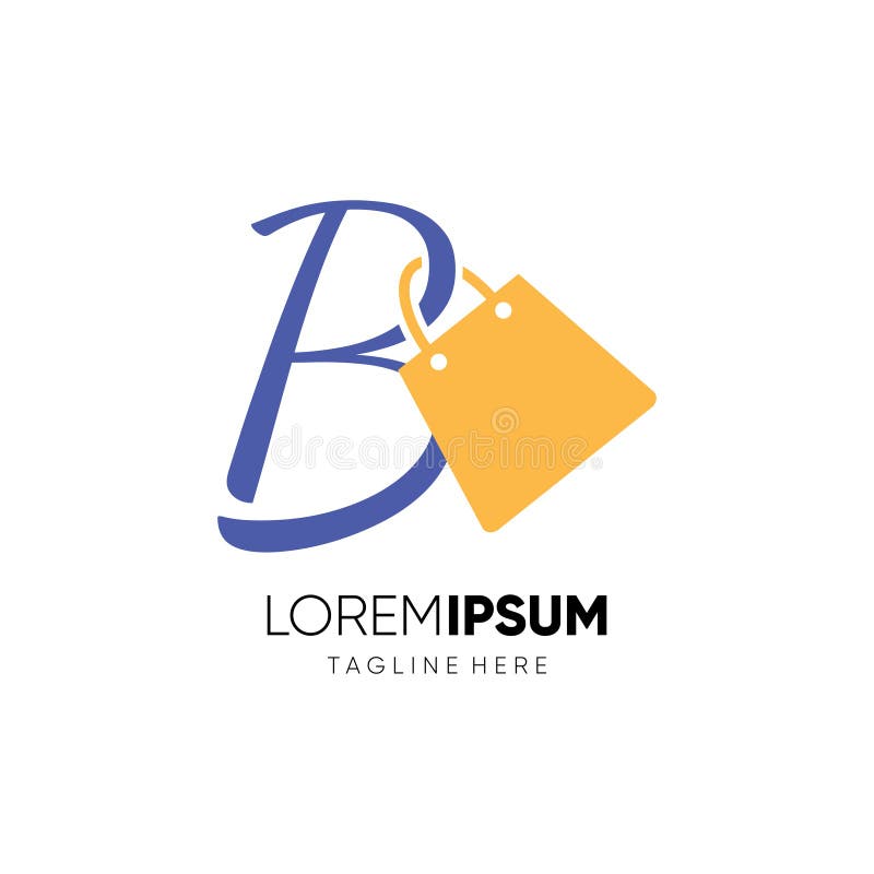 B Letter Shopping Bag Icon Stock Illustrations – 47 B Letter Shopping ...