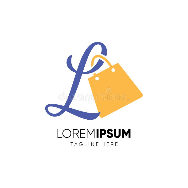 Letter L Shopping Bag Logo Design Vector Icon Graphic Stock Vector ...