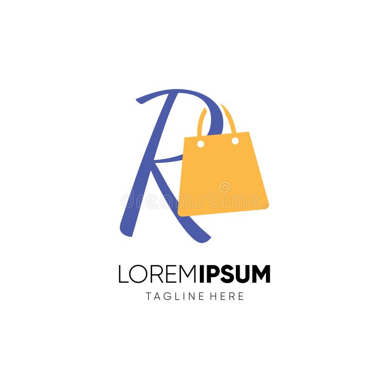 Letter R Shopping Bag Logo Design Vector Icon Graphic Stock Vector ...