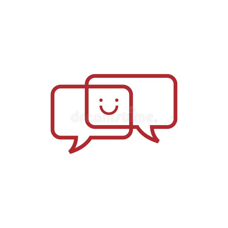 Happy Chat Color Line Logo Design Stock Vector - Illustration of ...