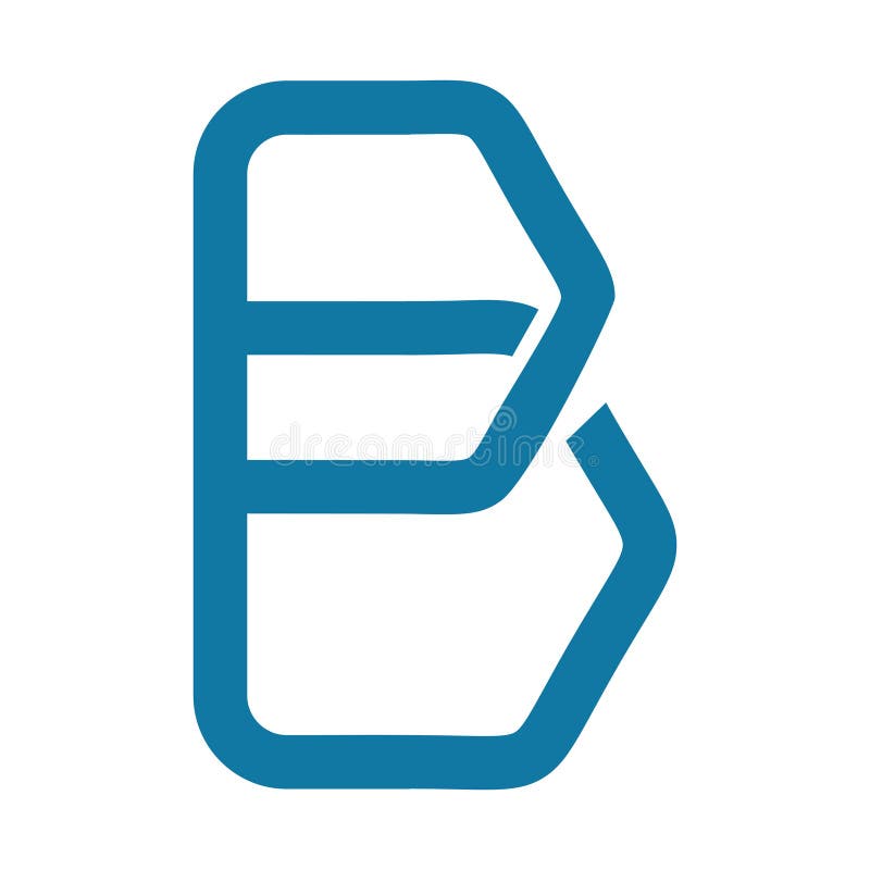 Initial B Letter Polygon Arrow Color Line Logo Design Stock Vector ...