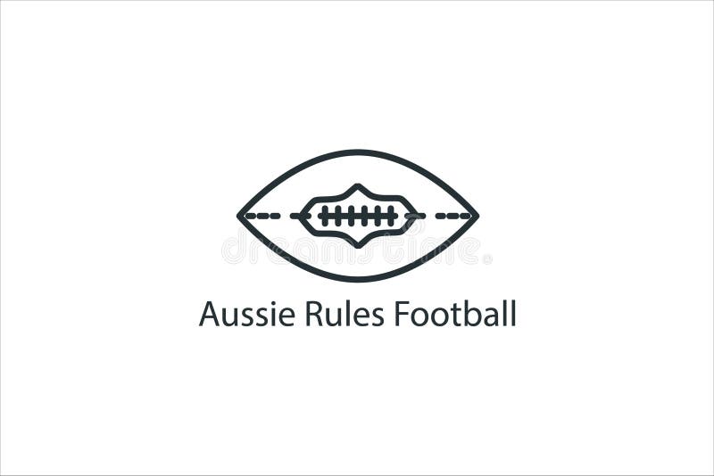 Aussie Rules Football Icon Thin Line Stock Illustration Stock Vector ...