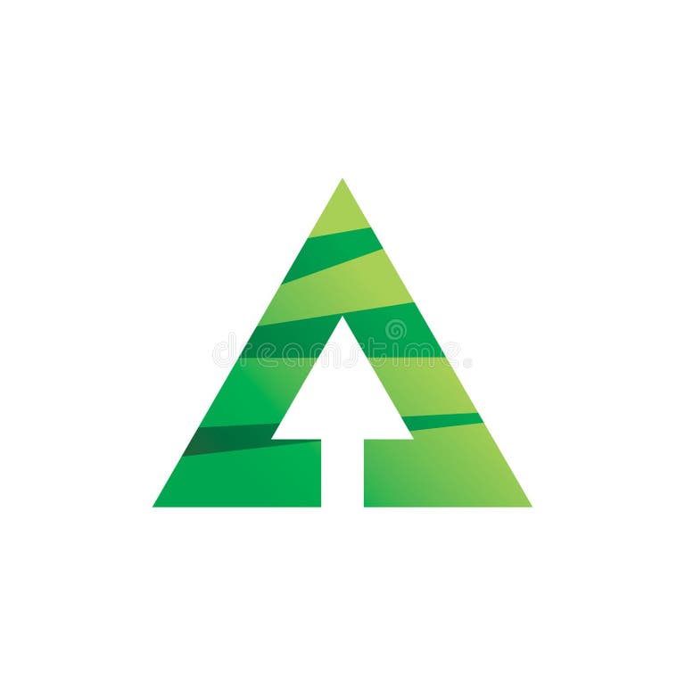 Green Color Shape Triangle Arrow Prism Logo Design Stock Vector ...