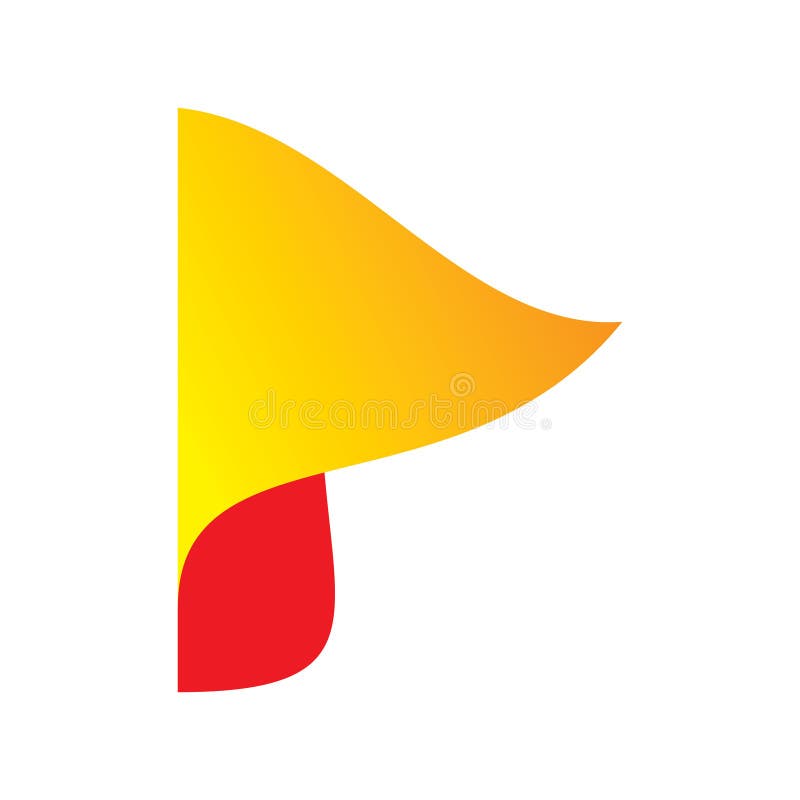 Full Color Triangle Flag Logo Design Stock Vector - Illustration of ...