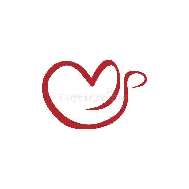 Love Shanil Heart Color Line Shape Logo Design Stock Vector ...