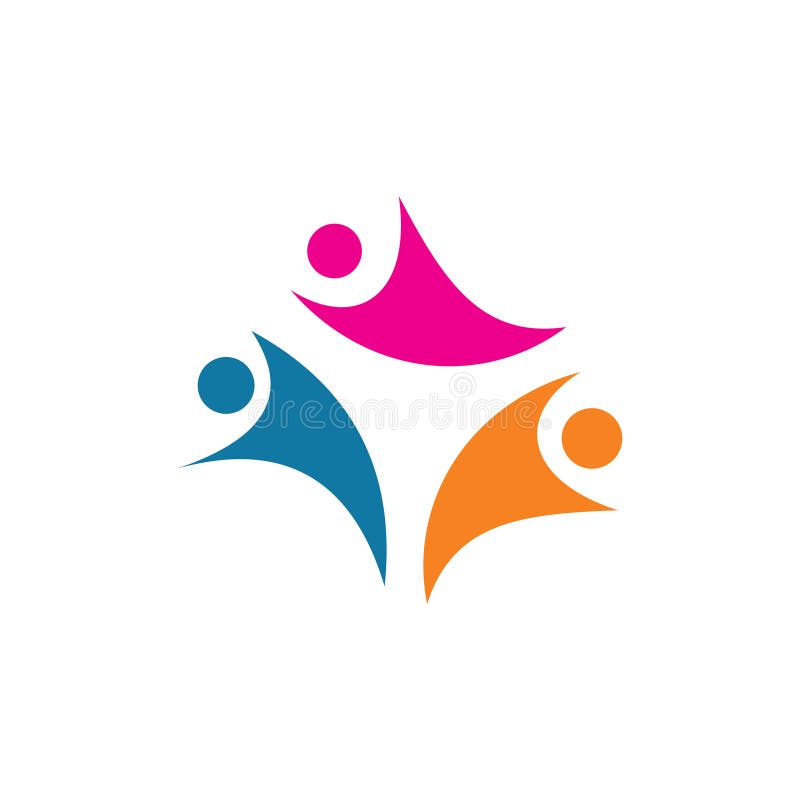 Full Color People Community Group Logo Design Stock Vector ...