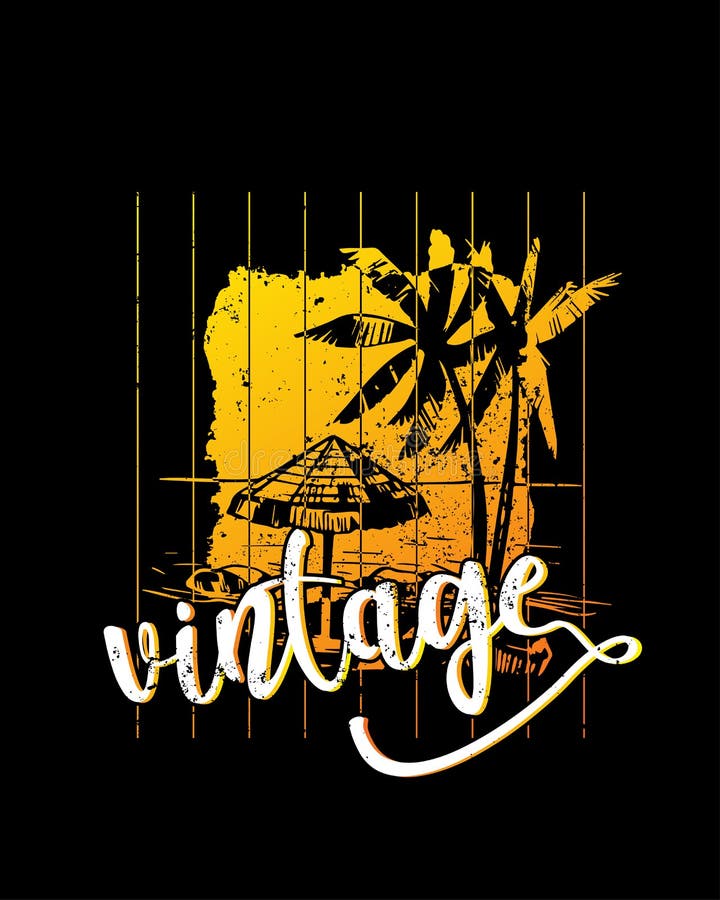 Retro Vintage T-shirt Design .beach Vintage Sublimation T-shirt Design ...