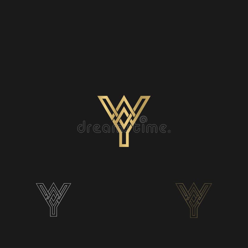 Alphabet Initials Logo WY, YW, W and Y Stock Vector - Illustration of ...