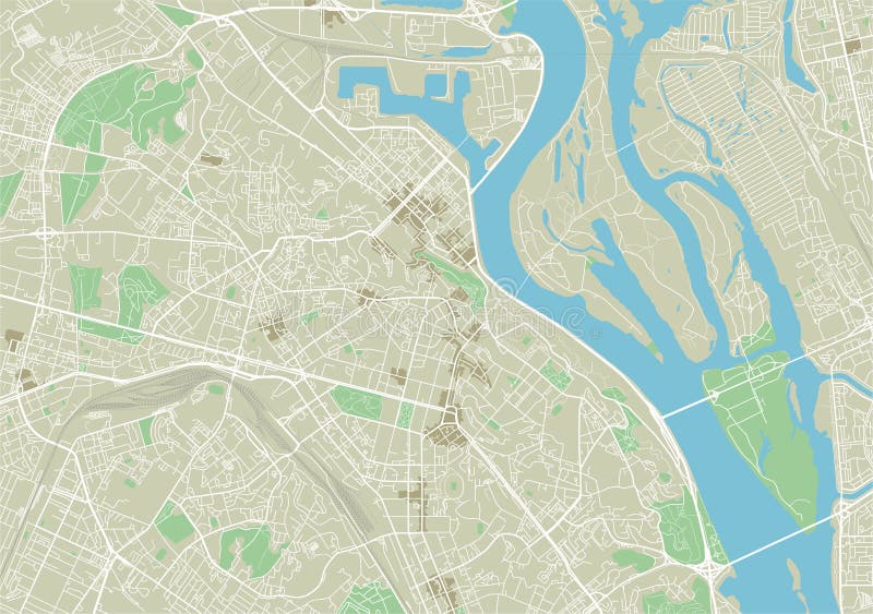 Vector city map of Kiev. stock vector. Illustration of kyiv - 239877854