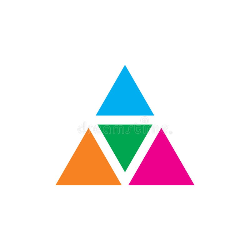 Full Color Triangle Creative Shape Logo Design Stock Vector ...
