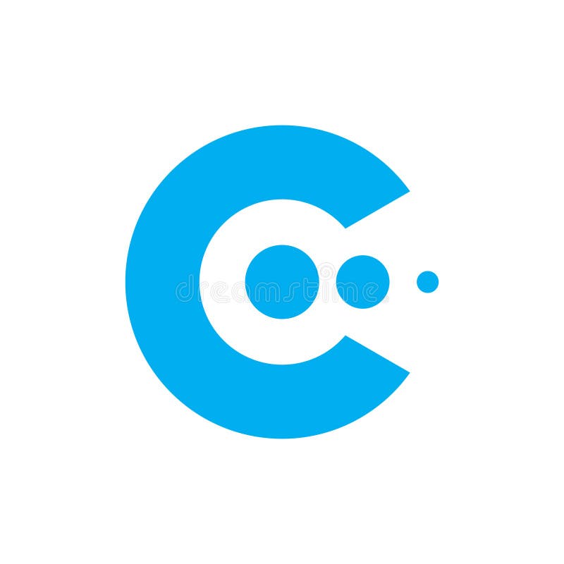 Blue Circle Dot Initial C Letter Logo Design Stock Vector ...