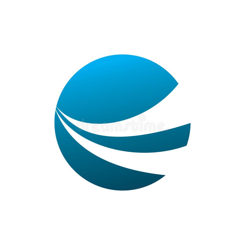 Circle Blue Coor Wave Shape Logo Design Stock Vector - Illustration of ...