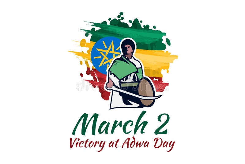 March 2, Victory at Adwa Day. Public Holidays in Ethiopia Vector ...