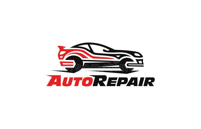 Automotive Car Repair Logo Workshop Design Stock Vector - Illustration ...