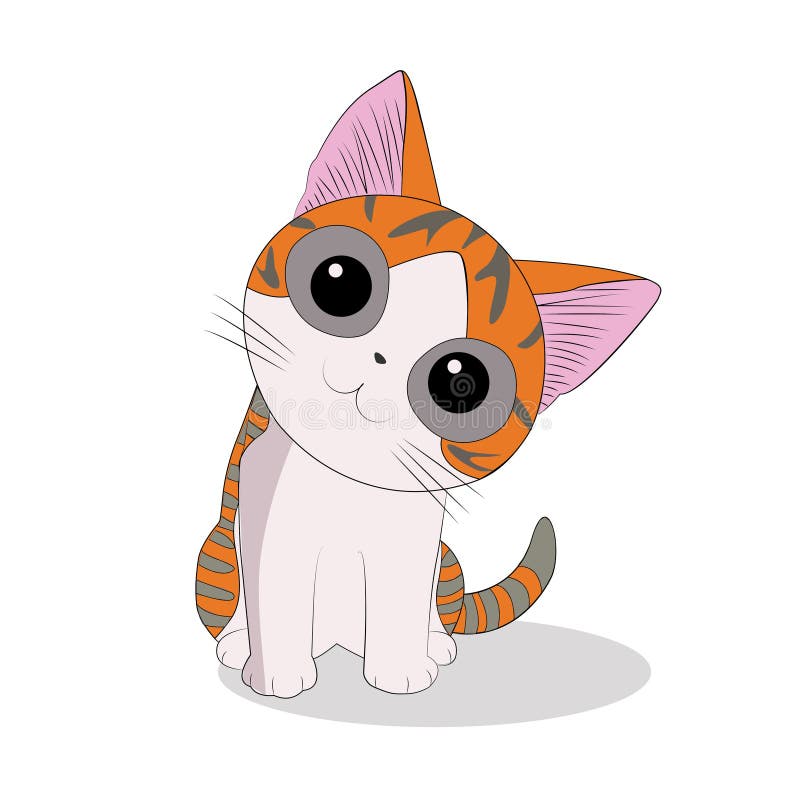 Charming Cartoon Red Cat Character Stock Vector - Illustration of ...