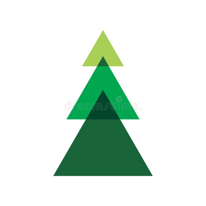 Green Triangle Tree Modern Shape Logo Design Stock Vector ...