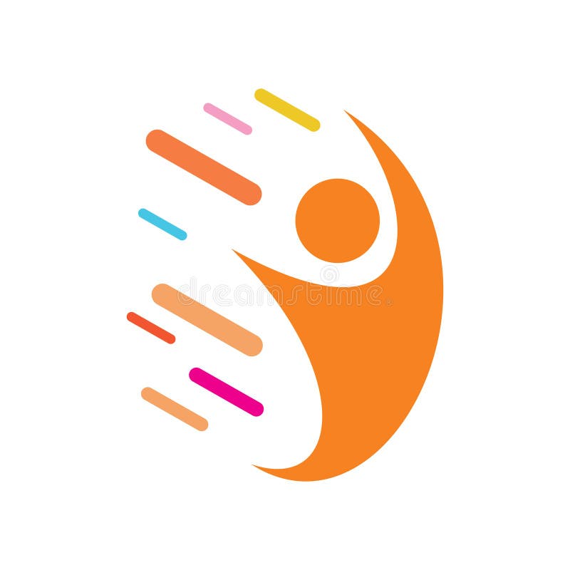 Motion Speed People Active Community Logo Design Stock Vector ...