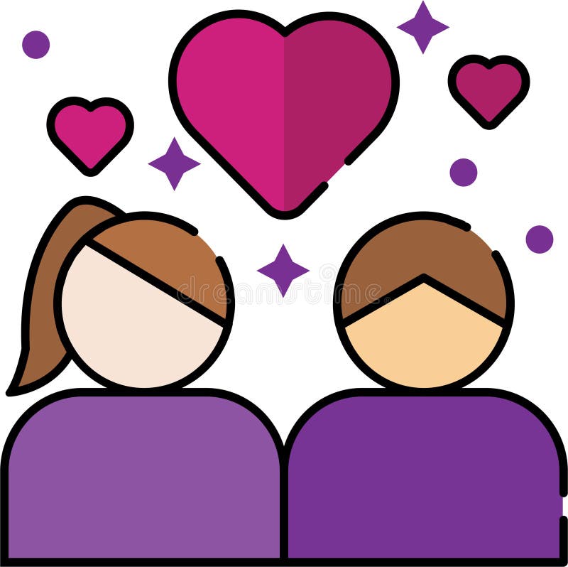Couple Icon stock vector. Illustration of element, dating - 240248524