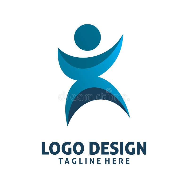 Blue People Active Community Logo Design Stock Illustration ...