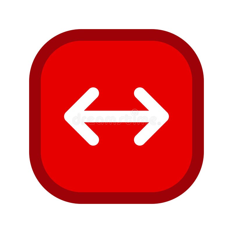 Two Direction Horizontal Arrow 1 Filled Line Style Icon Stock Vector ...