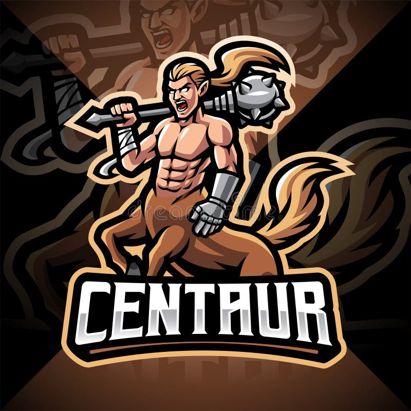 Centaur Esport Mascot Logo Design Stock Vector - Illustration of greek ...