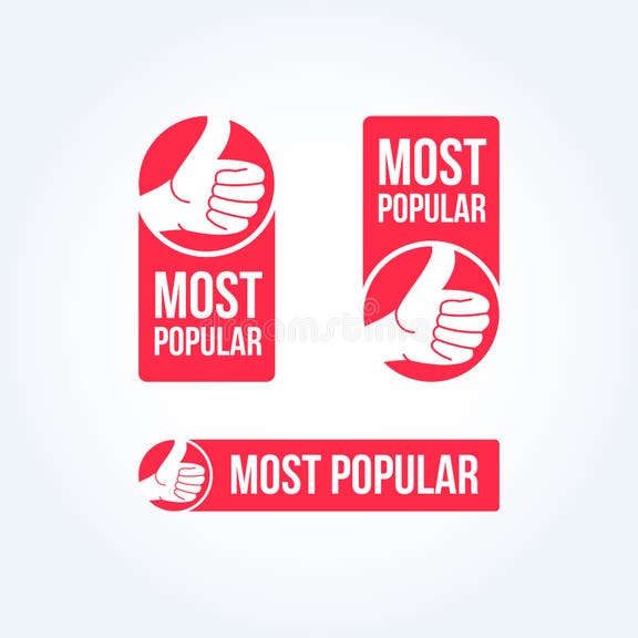 Most Popular Labels stock illustration. Illustration of customer ...