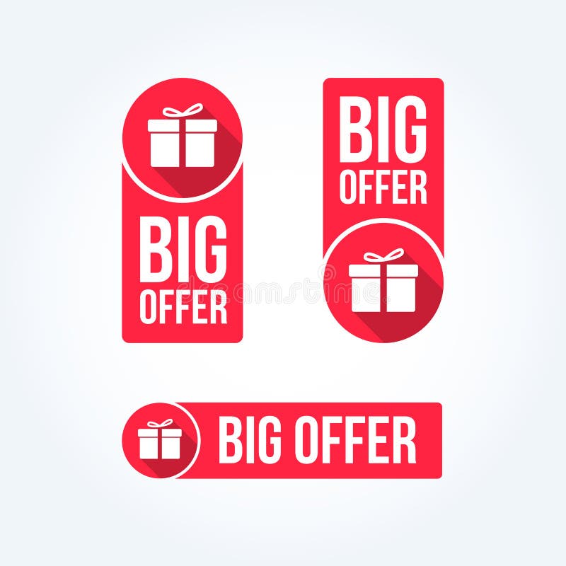 Big Offer Labels stock illustration. Illustration of season - 240423604