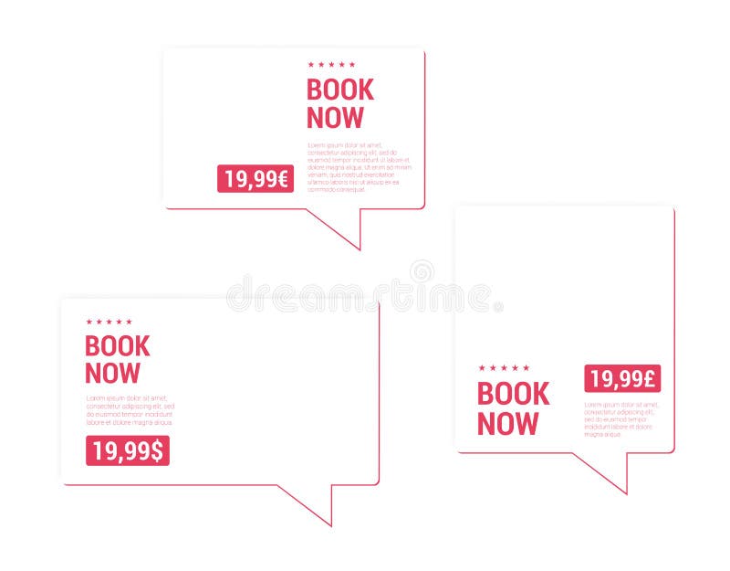 Book Now Price Tags stock vector. Illustration of banner - 240423694