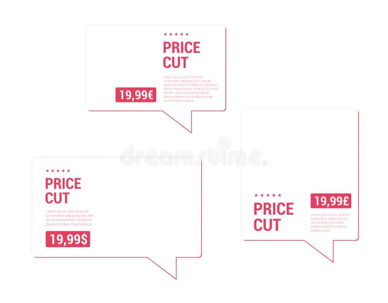 Price Cut Price Tags stock vector. Illustration of sale - 240423723