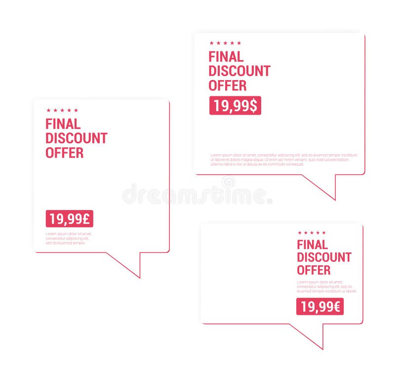 Final Discount Offer Price Tags Stock Vector - Illustration of label ...