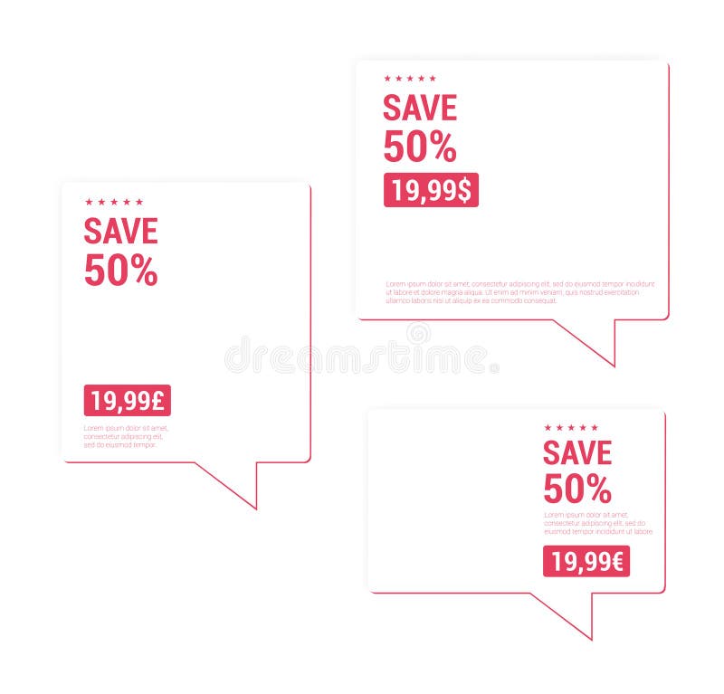 Save 50 Price Tags stock vector. Illustration of design - 240423754