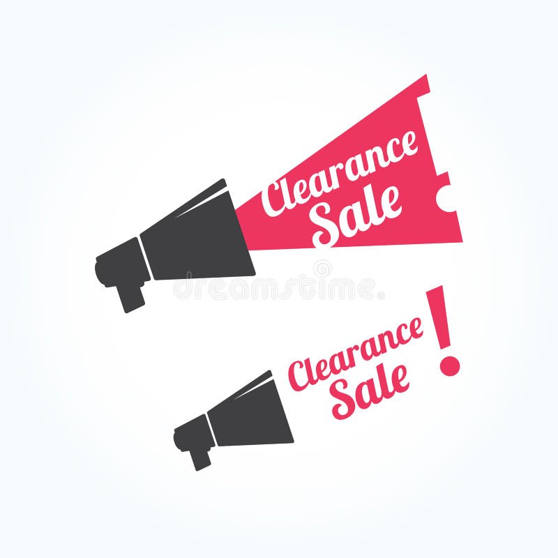 Clearance Sale Megaphone Icon Stock Vector - Illustration of megaphone ...
