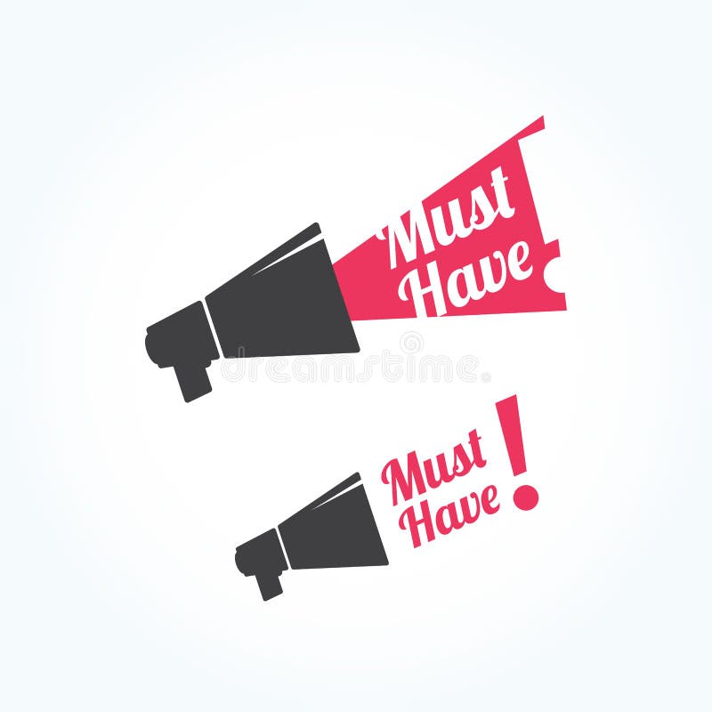 Must Have Megaphone Icon stock vector. Illustration of advertise ...