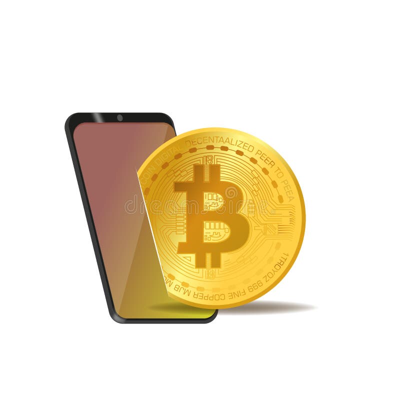 Bitcoin money stock vector. Illustration of exchange - 240432727