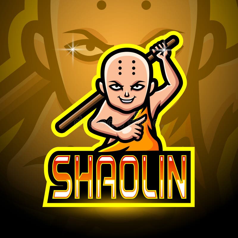 Shaolin Esport Logo Mascot Design Stock Vector - Illustration of logo ...