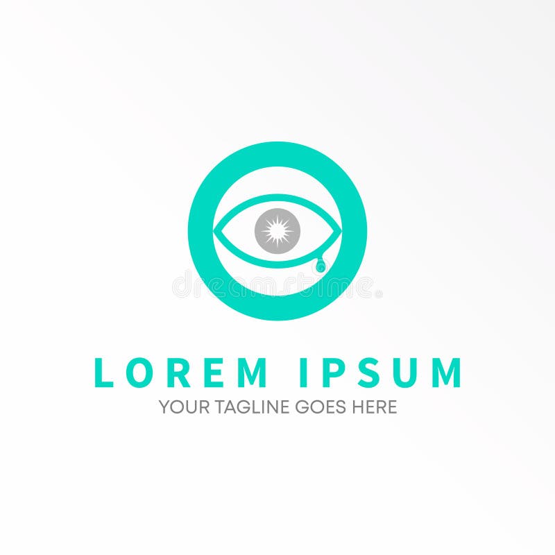 One Eye with Tears Dripping Design Logo Vector Concept. Stock Vector ...