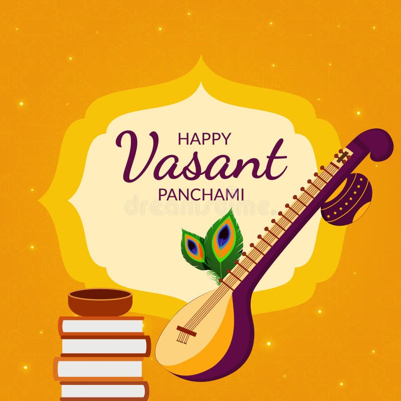 Banner Design of Happy Vasant Panchami Stock Vector - Illustration of ...