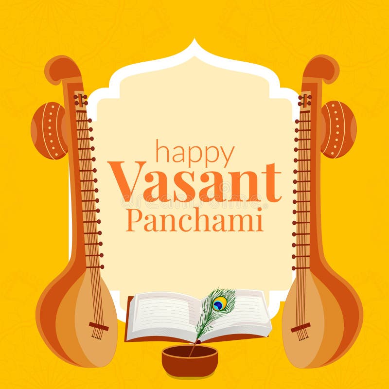 Banner Design of Happy Vasant Panchami Stock Vector - Illustration of ...